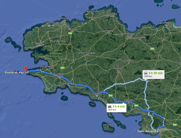 trajet jusqu’à la Pointe du Raz – Excursions en camping-car